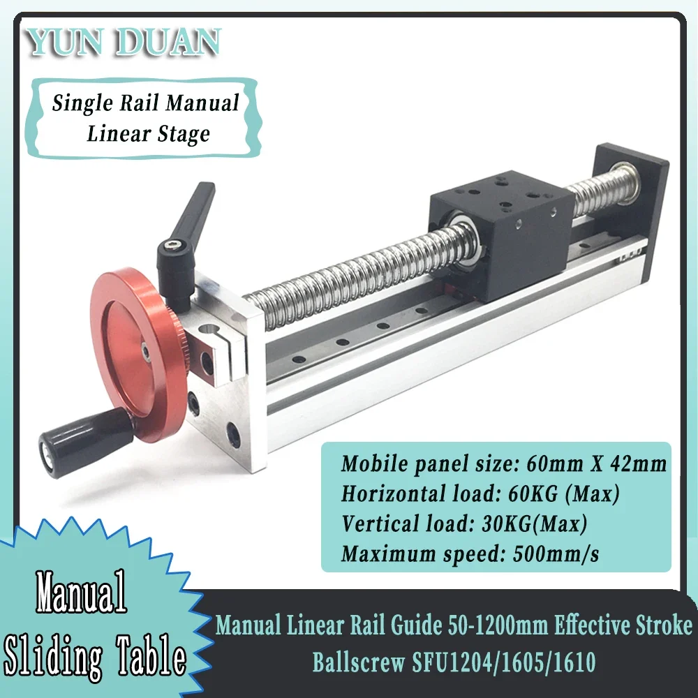 Manual-Sliding-Table-50-1200MM-Effective-Stroke-Ballscrew-SFU1204-1605 ...