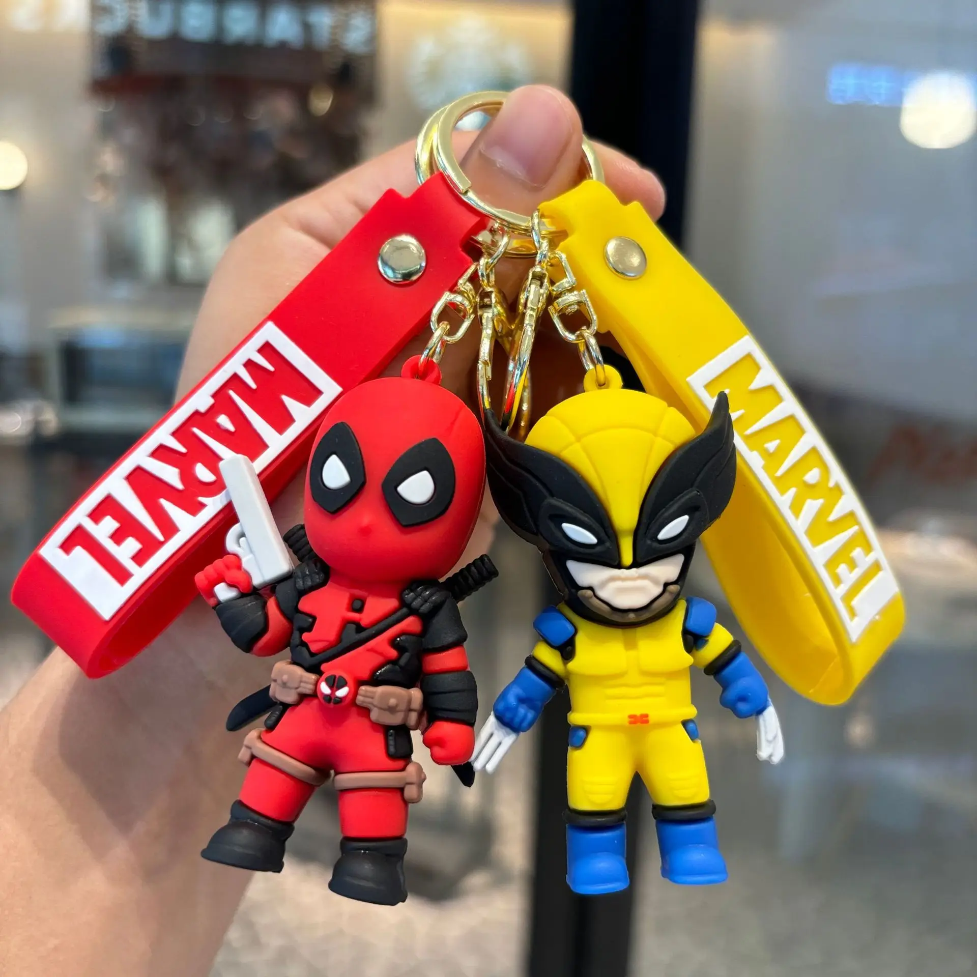 Marvel-Deadpool-Wolverine-Silcone-Bag-Pendant-Keychains-for-Men-Women ...
