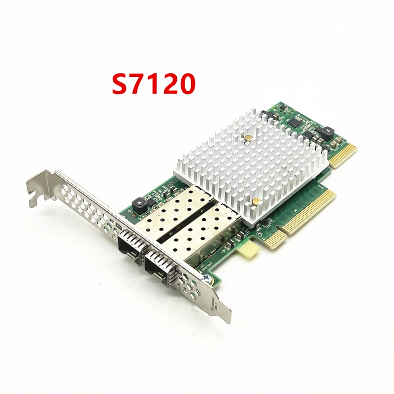 Original S7120 SFP+ PCI-E Server 2-port 10G Fiber Optic Network Card ...