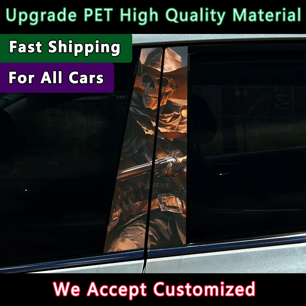 Gothic-Skull-Couple-Car-Stickers-B-pillar-Sunscreen-DIY-Auto-Center ...