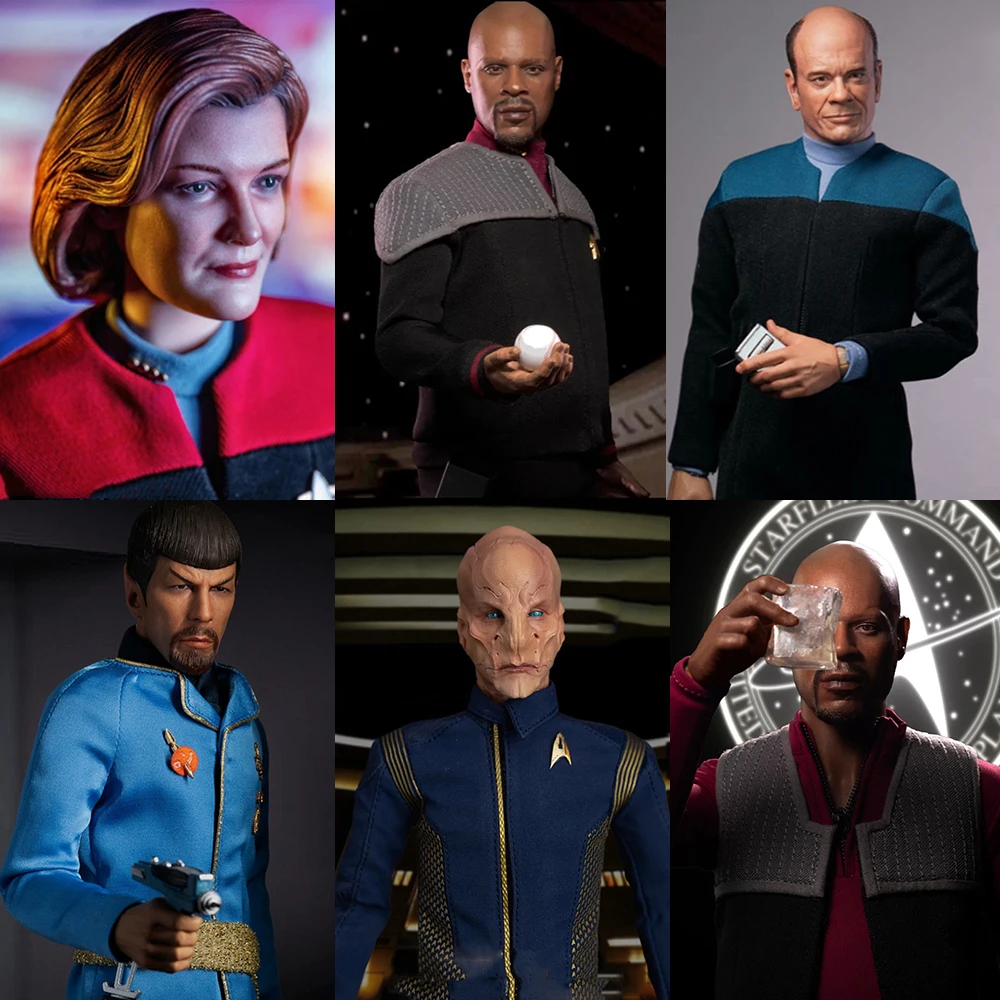 EXO-6-Collectible-Figure-1-6-Soldier-Janeway-Captain-Tuvok-Lt-Commander ...