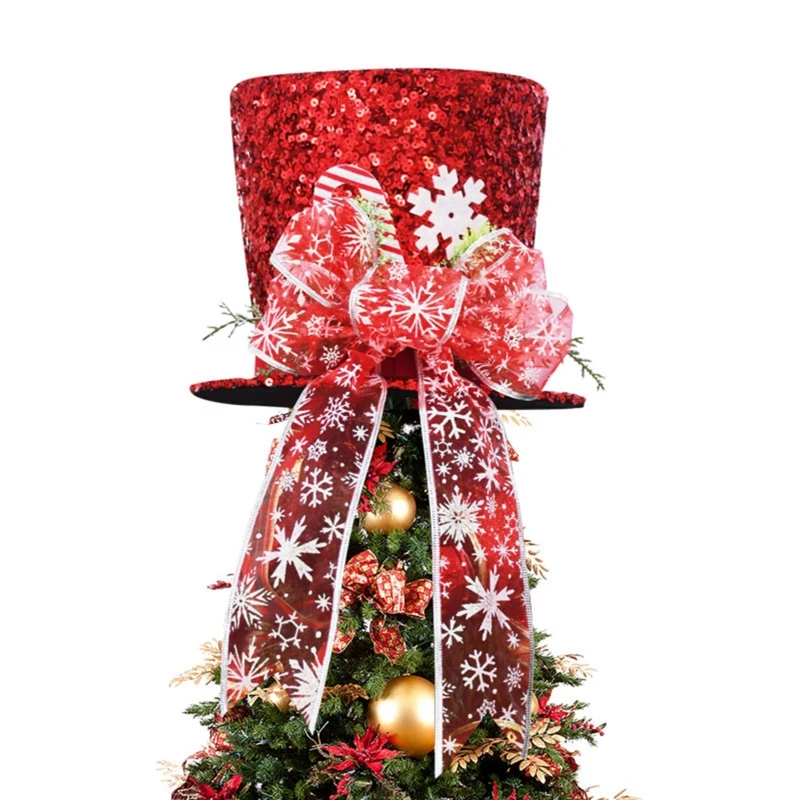 Christmas-Tree-Topper-Party-Decoration-Christmas-Tree-Top-Hat-Stripes ...