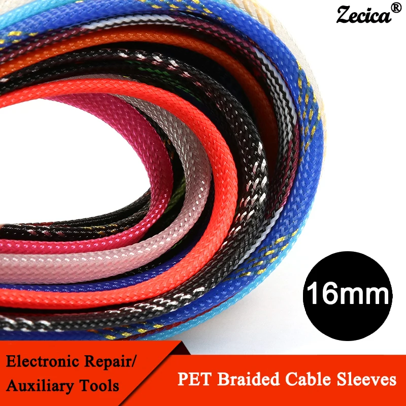 1~50M PET Braid Sleeve High Density 16mm Insulated Expandable Cable ...