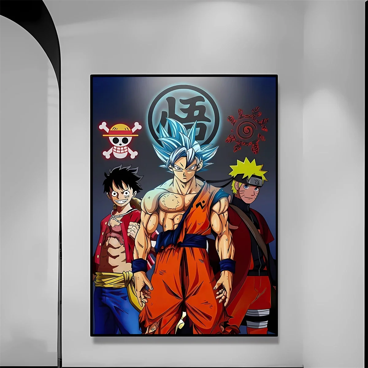 Anime Poster with Luffy, Naruoto, and Goku – My Real Experience Hanging ...