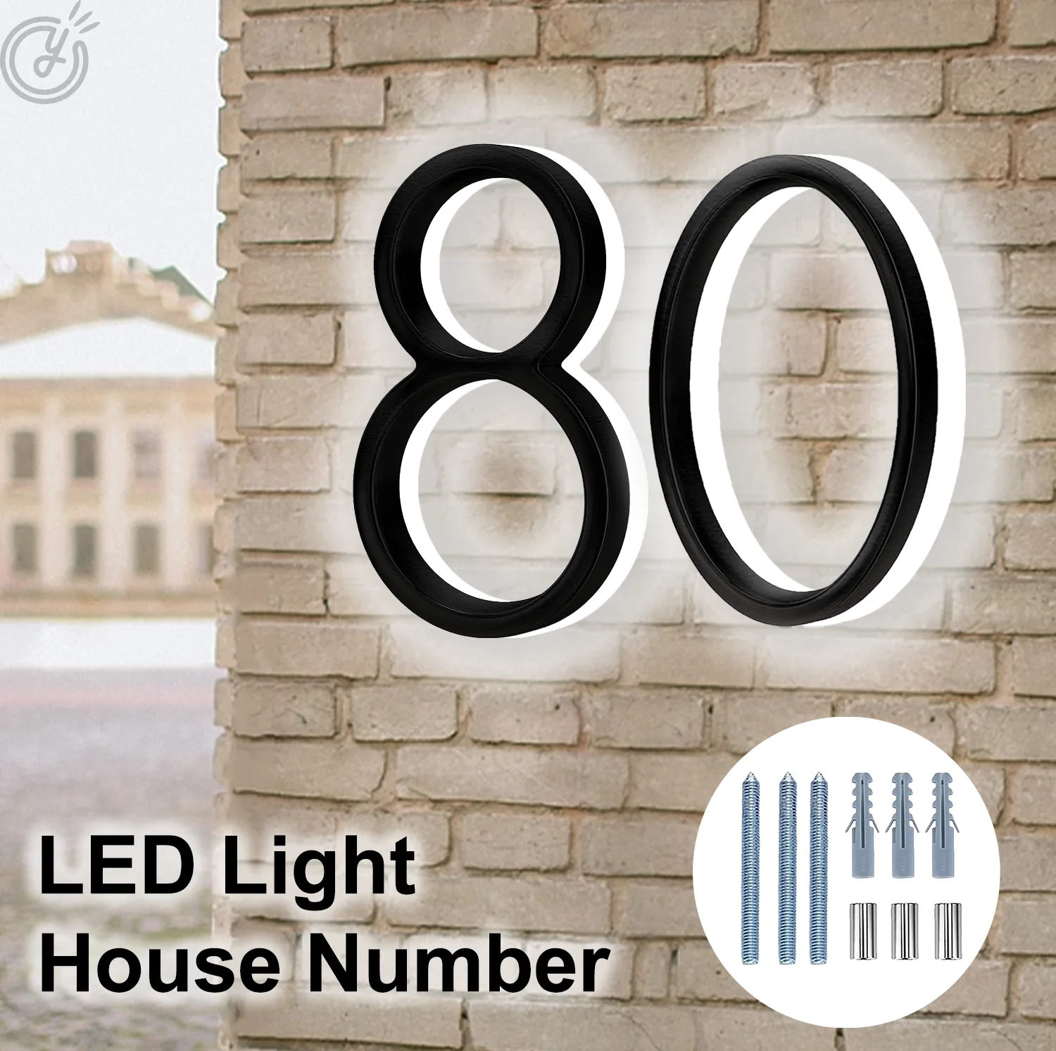 Exterior House Numbers Outdoor 3D Street Home Number With LED Backlit ...