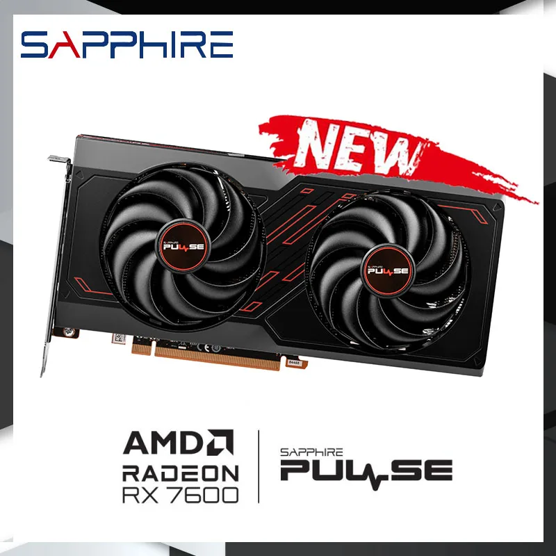 RX 7600 Video Card For AMD RX7600 8GB Graphics Cards GDDR6 128 Bit ...