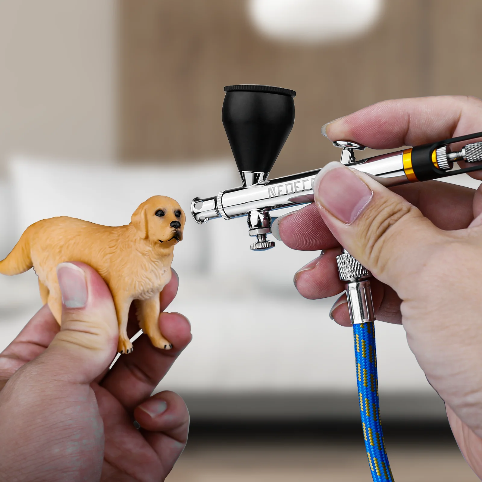 Neoeco Nct-Sj83 Kettős Akció Airbrush 9Cc 1/3 Oz Folyadékpoharak Gyors ...