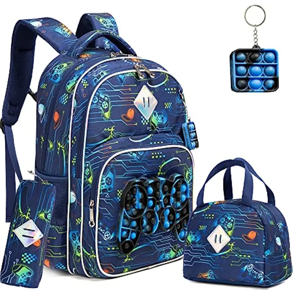 Backpack-for-Boys-School-Bag-with-Lunch-Box-for-Elementary-Kindergarten ...
