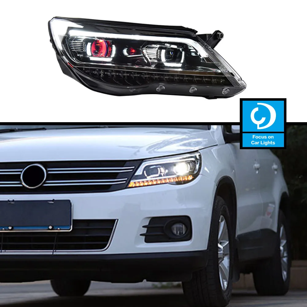 Car-Front-Headlights-for-VW-Tiguan-Head-light-2007-2012-Tiguan-LED-Beam ...