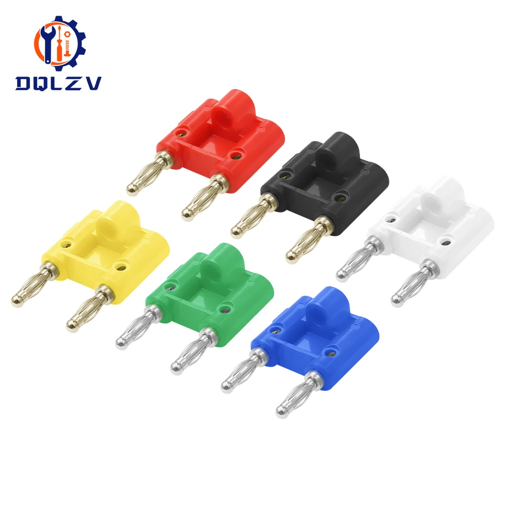 Double-Row-4MM-Banana-Plug-Connector-Speaker-Amplifier-Plug-Jack-Twin ...
