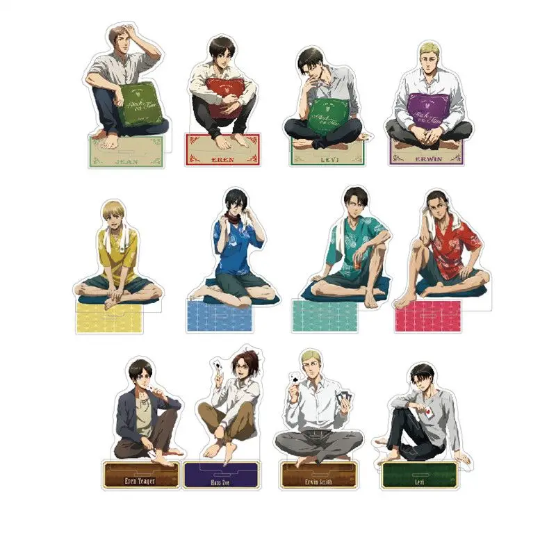 Anime-Levi-Mikasa-Ackerman-Eren-Armin-Acrylic-Stand-Erwin-sitting ...