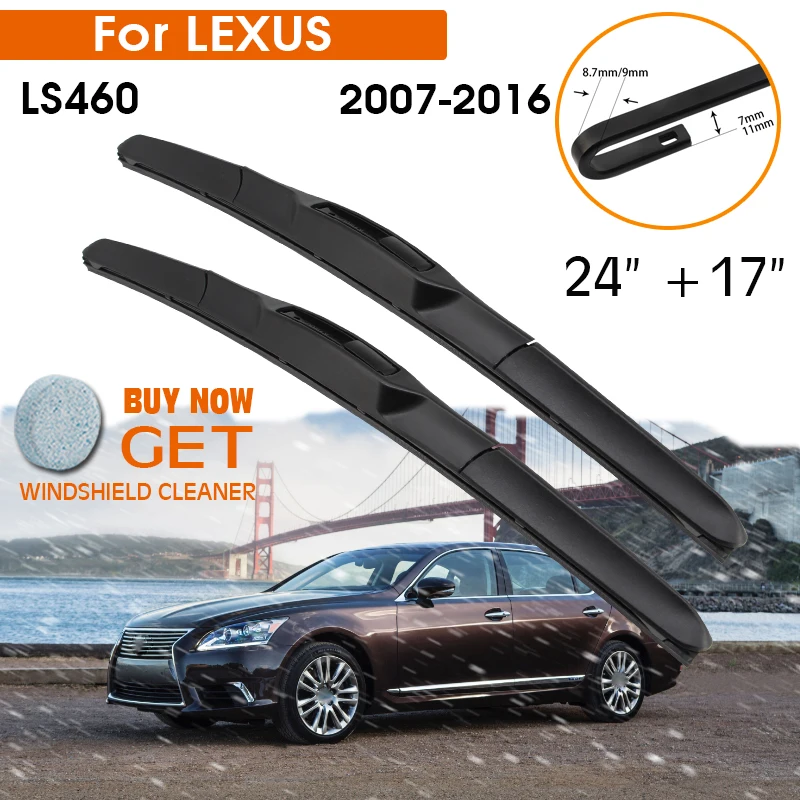 Car Wiper Blade For Lexus Ls460 2007-2016 Windshield Rubber Silicon ...