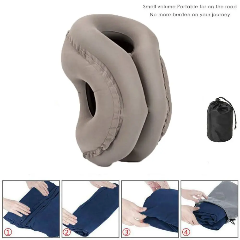 PVC Inflatable Air Travel Pillow Portable Headrest Chin Support ...