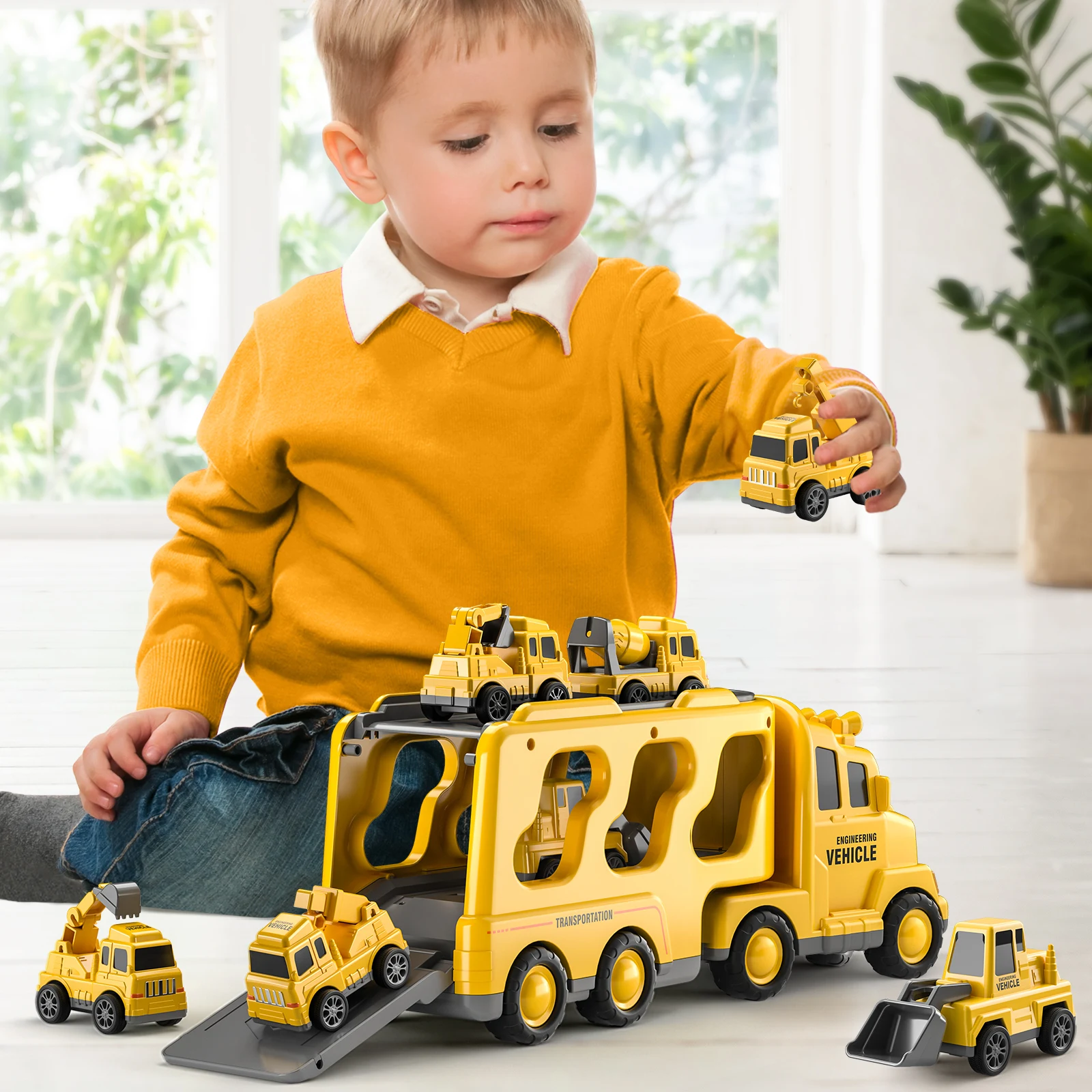 TEMI-Diecast-Tr-ger-Lkw-Spielzeug-Autos-Engineering-Fahrzeuge-Bagger-Bulldozer-Lkw-Modell-Sets ...