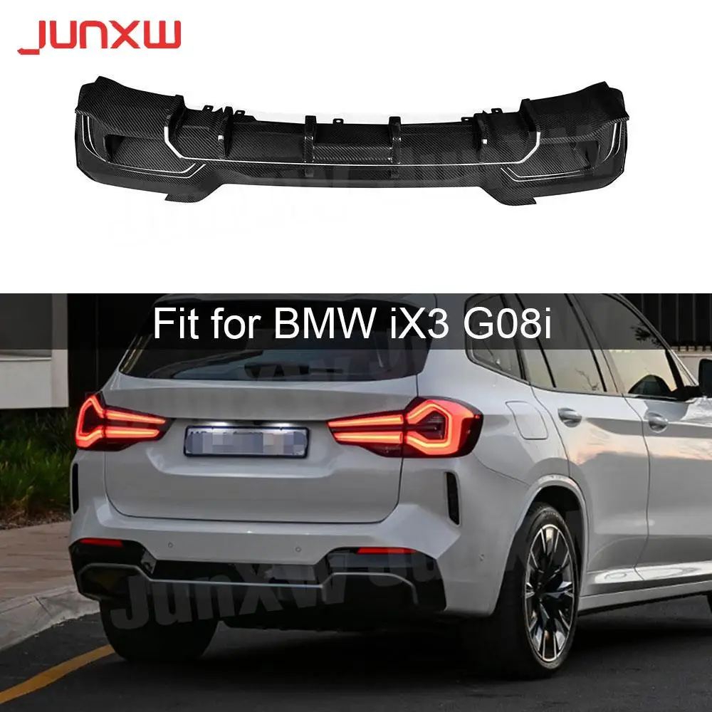 Carbon-Fiber-Rear-Diffuser-Splitter-For-BMW-iX3-G08i-2022-4Door-Bumper-Bodykits-Guard-Spoiler ...