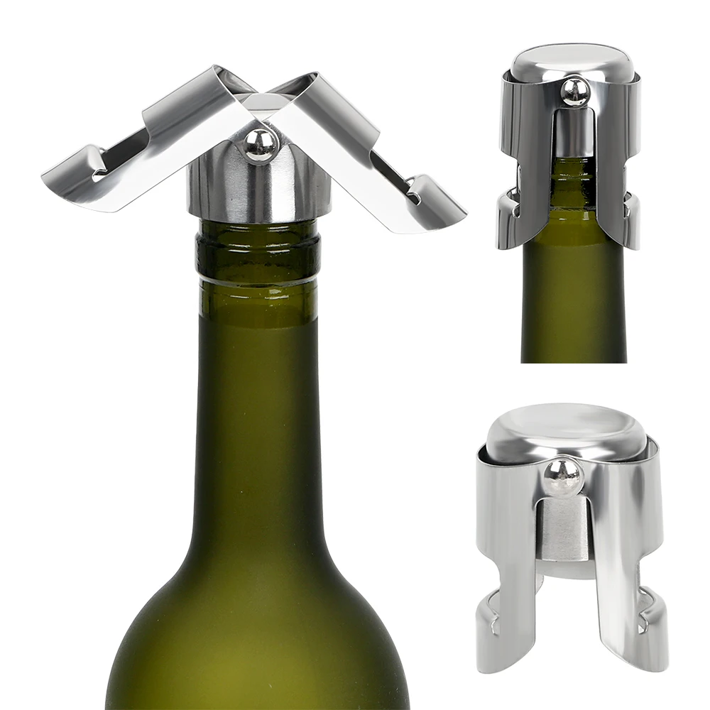 Portable-Stainless-Steel-Champagne-Sparkling-stopper-Sealing-Bottle-Cap ...