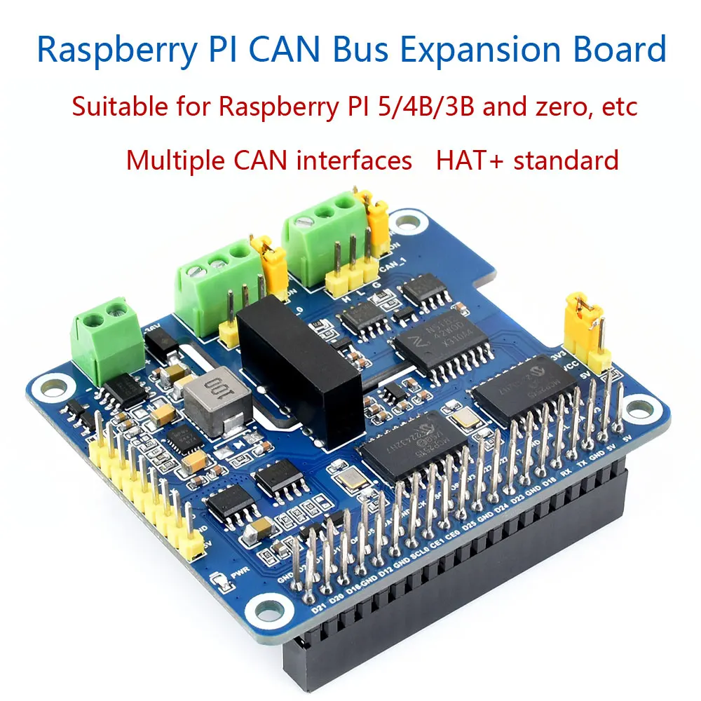 Raspberry-Pi-2-Channel-Isolated-CAN-Bus-Expansion-Solution-Built-In-Multi-Protections-HAT-Dual ...