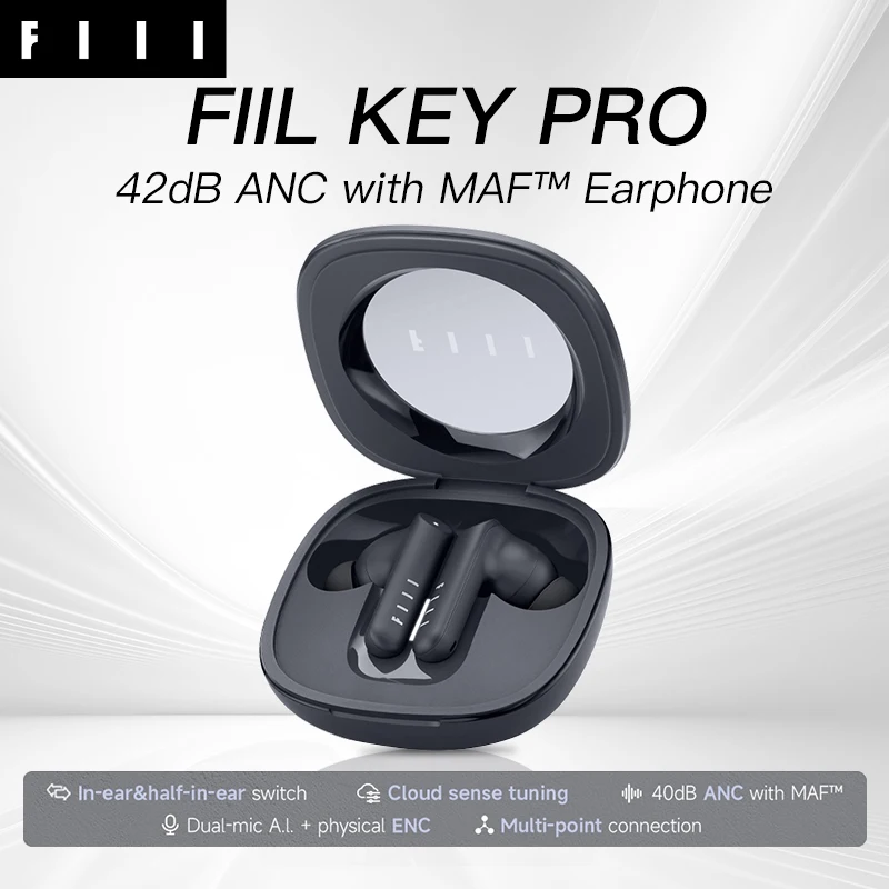 FIIL-Key-Pro-Wireless-Earphone-Bluetooth-5-4-TWS-40dB-ANC-MAF-Active ...