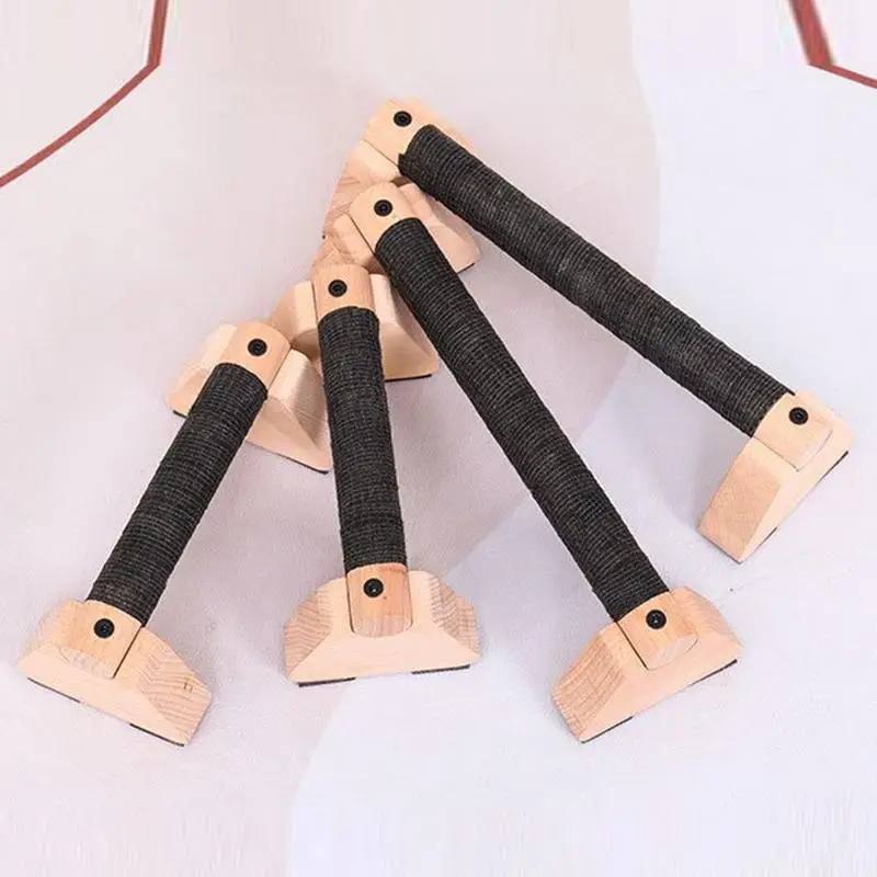 Solid Wood Push up Bar Pull up Stand Handles Parallettes Handles ...