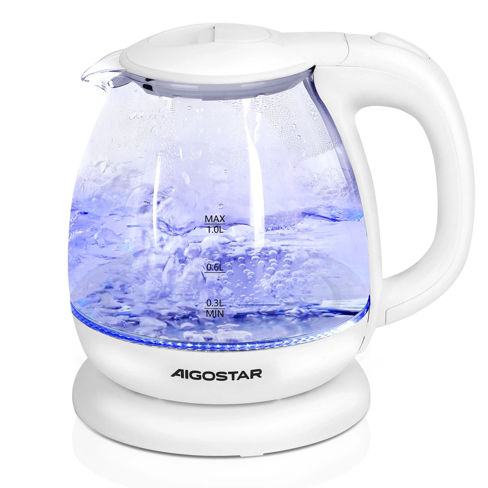 Aigostar Elvin - Borosilicate glass electric kettle with LED lighting ...