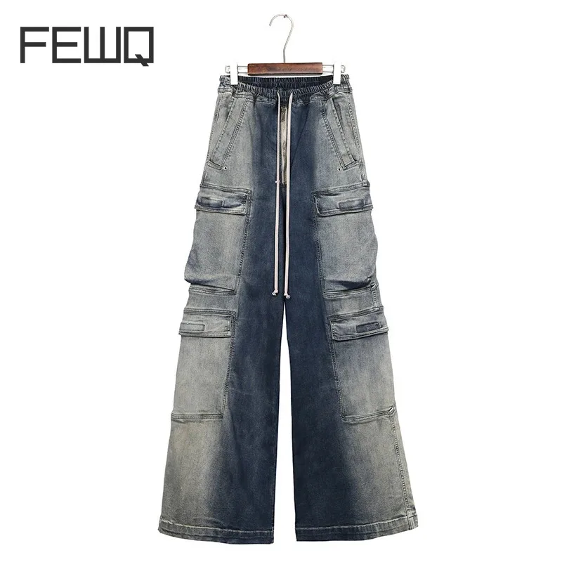 FEWQ-High-Street-Men-s-Jeans-Fashion-Vintage-Wide-Leg-Gradient-Denim ...