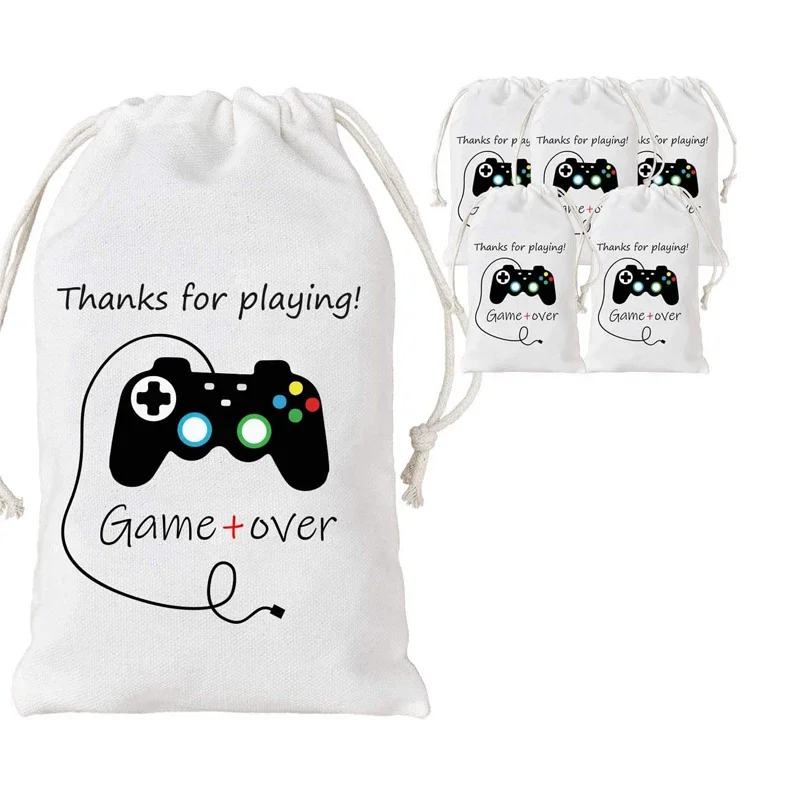 5pcs game over thank you Treat gift Bags Video Game boys weekend son ...