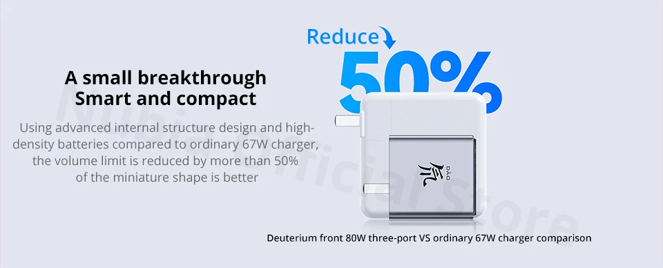 Nubia 80W 3-Ports GaN Quick Charger Suit