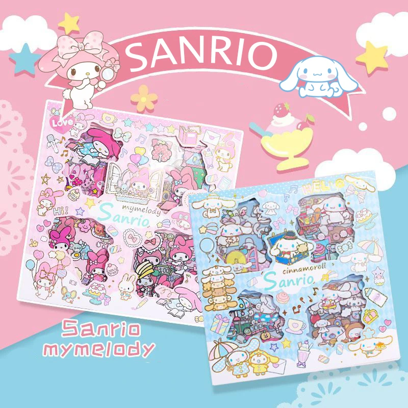 Kawaii Sanrio Cinnamoroll Stickers Cute Kuromi Pompompurin Cartoon ...
