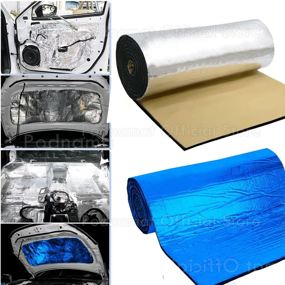 200x50cm-10mm-Car-Noise-Insulation-Mat-Acoustic-Absorption-Sound ...