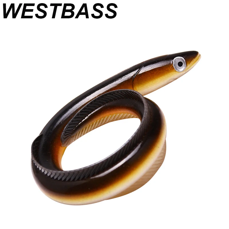 WESTBASS 1PC Electric Eel Soft Bait 30cm-59g Sea Fishing Lure Rubbler ...
