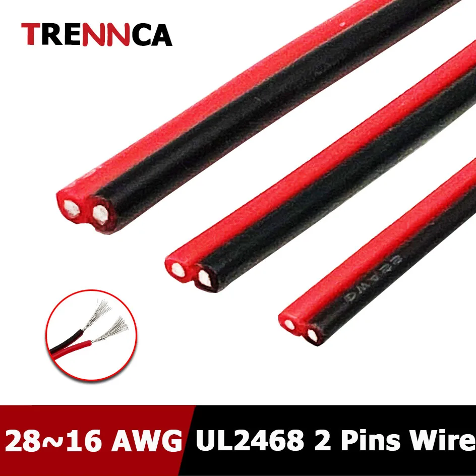 Silicone-Double-Parallel-Wire-Red-And-Black-Double-Parallel-Cable-200 ...