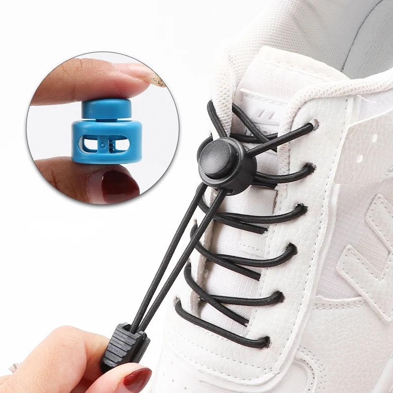 No-Tie-Shoe-Laces-Suitable-for-All-Shoes-Round-Spring-Lock-Elastic ...
