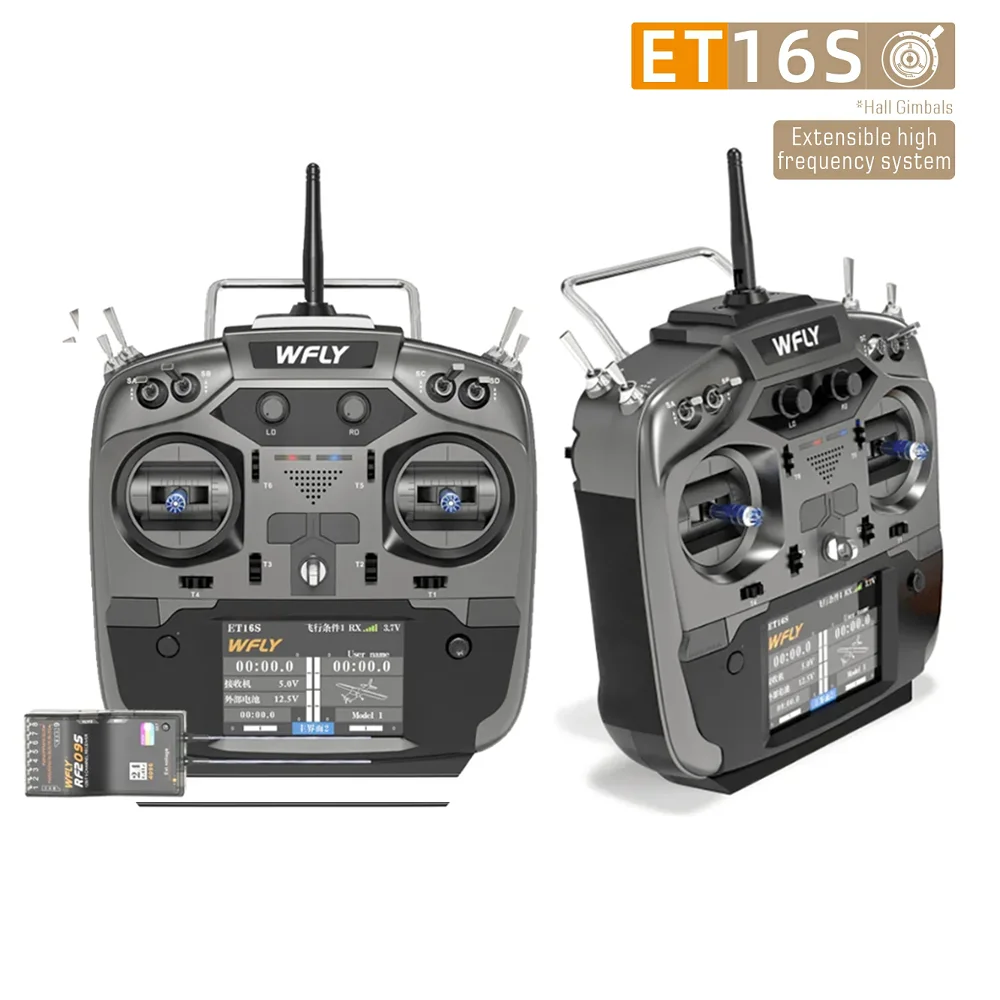 WFLY ET16S Radio Tranmitter 16CH RC Hall Gimbals FPV Tranmitter RF209S ...