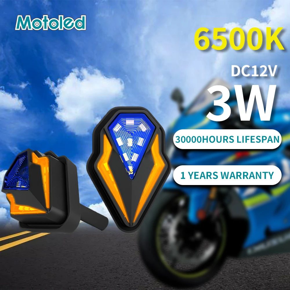 Motoled-Universal-12V-Flashing-Turn-Signals-Motorcycle-LED-Lights-Rear ...