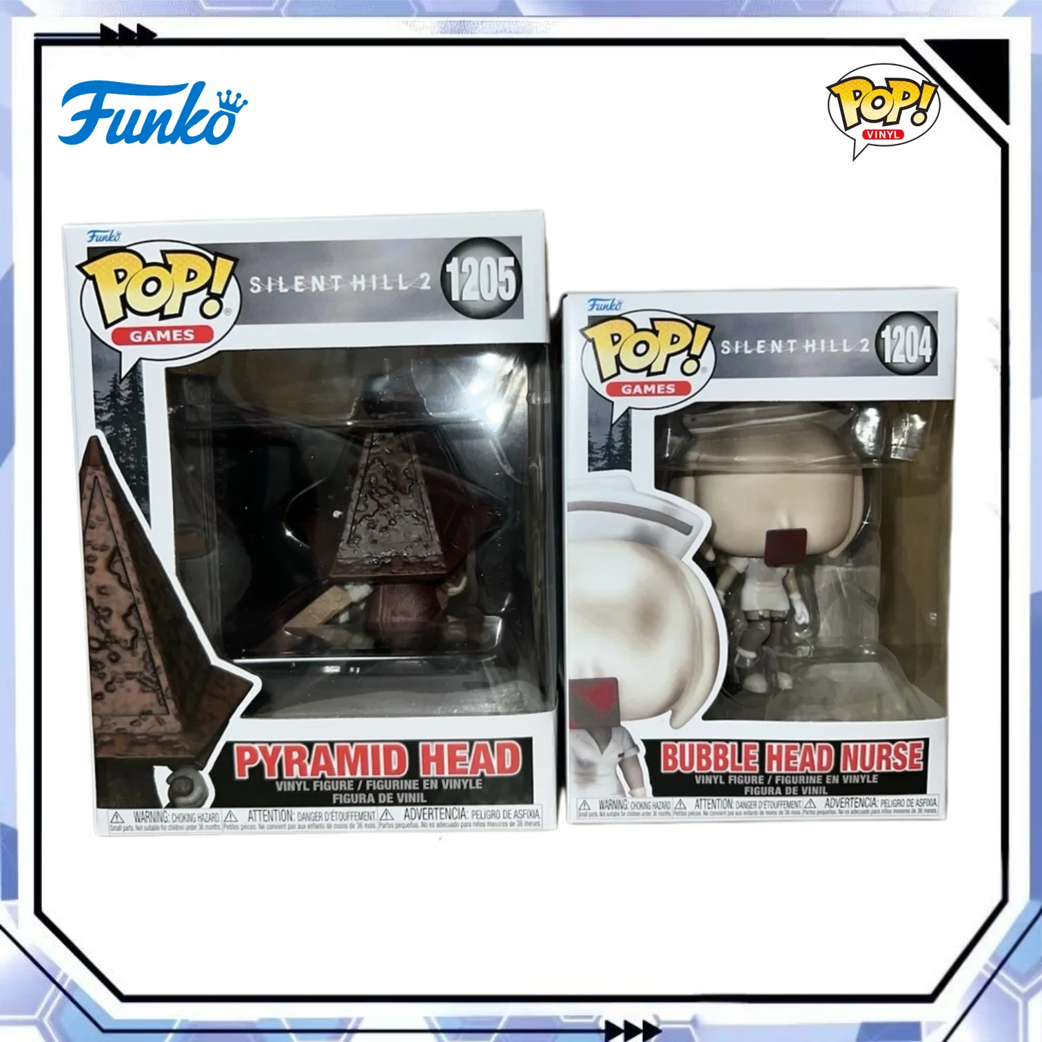 Silent Hill 2 Figure Bubblehead Nurse＆Pyramid Head Funko Pop Official ...