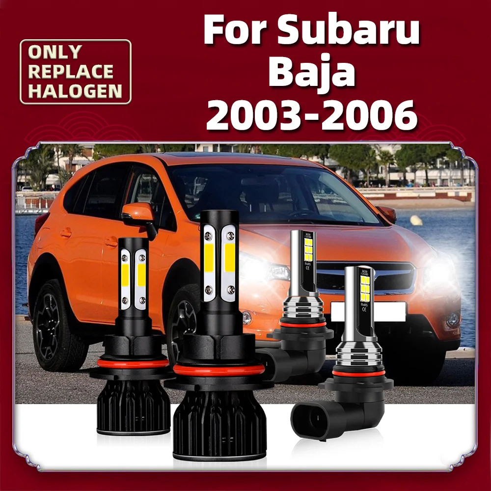 6000K-Led-Car-Headlight-Fog-Lamp-Bulbs-12V-For-Subaru-Baja-2003-2004 ...
