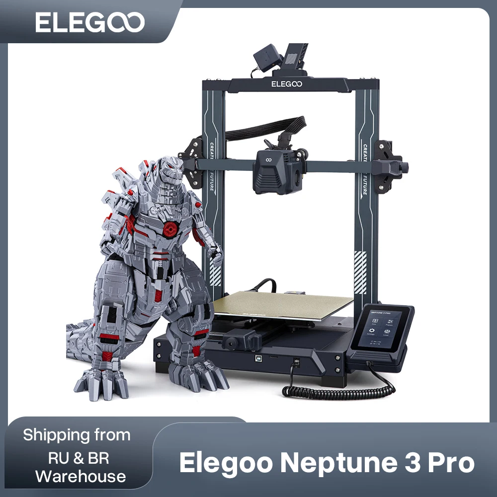 ELEGOO NEPTUNE 3 PRO FDM 3D Printer with 4.3 inch Capacitive HD Touch ...