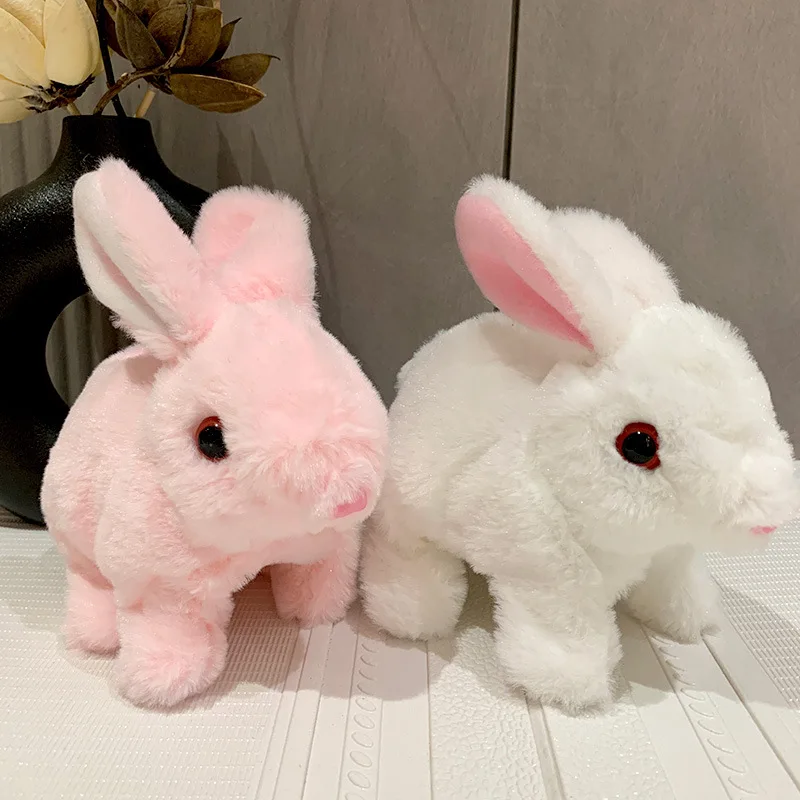 Kids-Bunny-Toy-Red-Eyes-Long-Hair-Electric-Plush-Toy-Simulating ...
