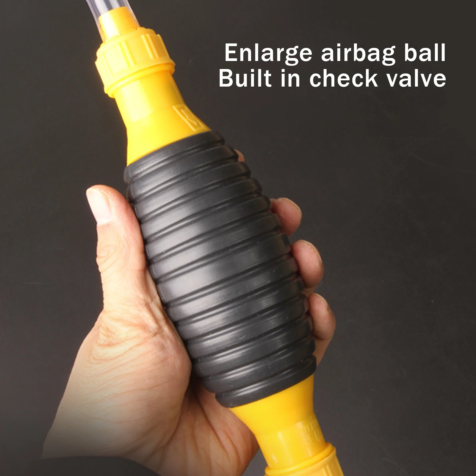 Yellow-Universal-Car-Portable-Manual-Fuel-Pump-Transfer-Hand-Primer-For ...