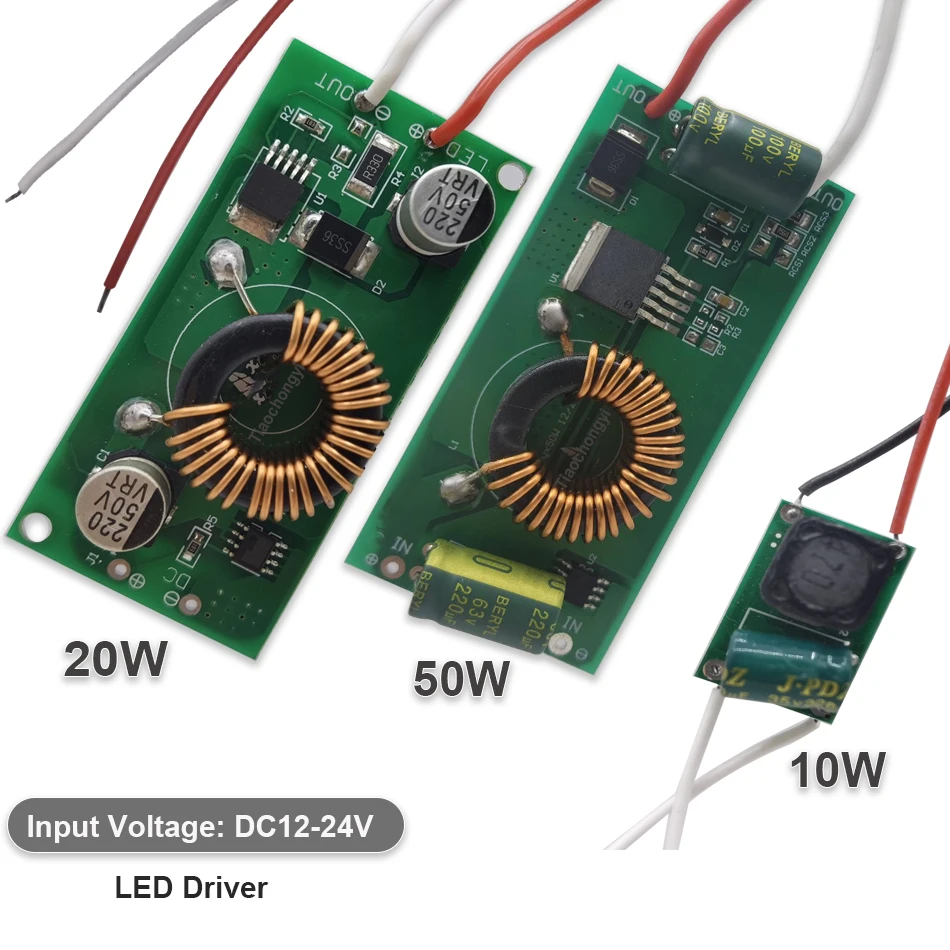 DC9V-24V to DC Constant Current LED Driver 10W 20W 30W 50W DC input ...