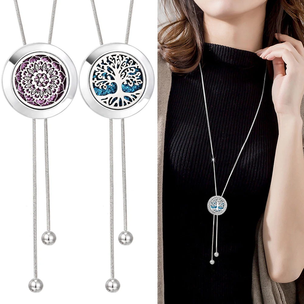 Collar-con-colgante-de-aromaterapia-medall-n-ajustable-cadena-de ...