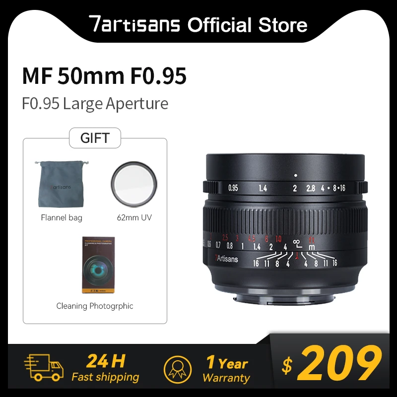 7artisans 7 Artisans Mf 50mm F0.95 Aps-c Large Aperture Prime Lens For ...