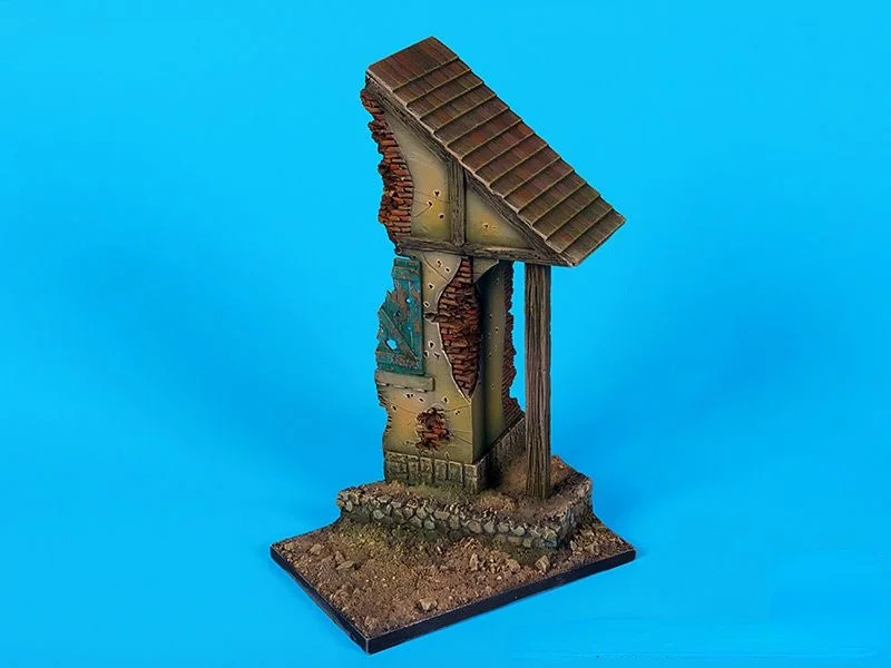 1/35 Scale Die-casting Picture Resin Scene House Corner (Europe) Base ...