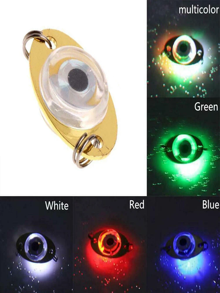 Hot 1pcs Mini LED Fishing Deep Drop Underwater Eye Fish Attractor Lure ...