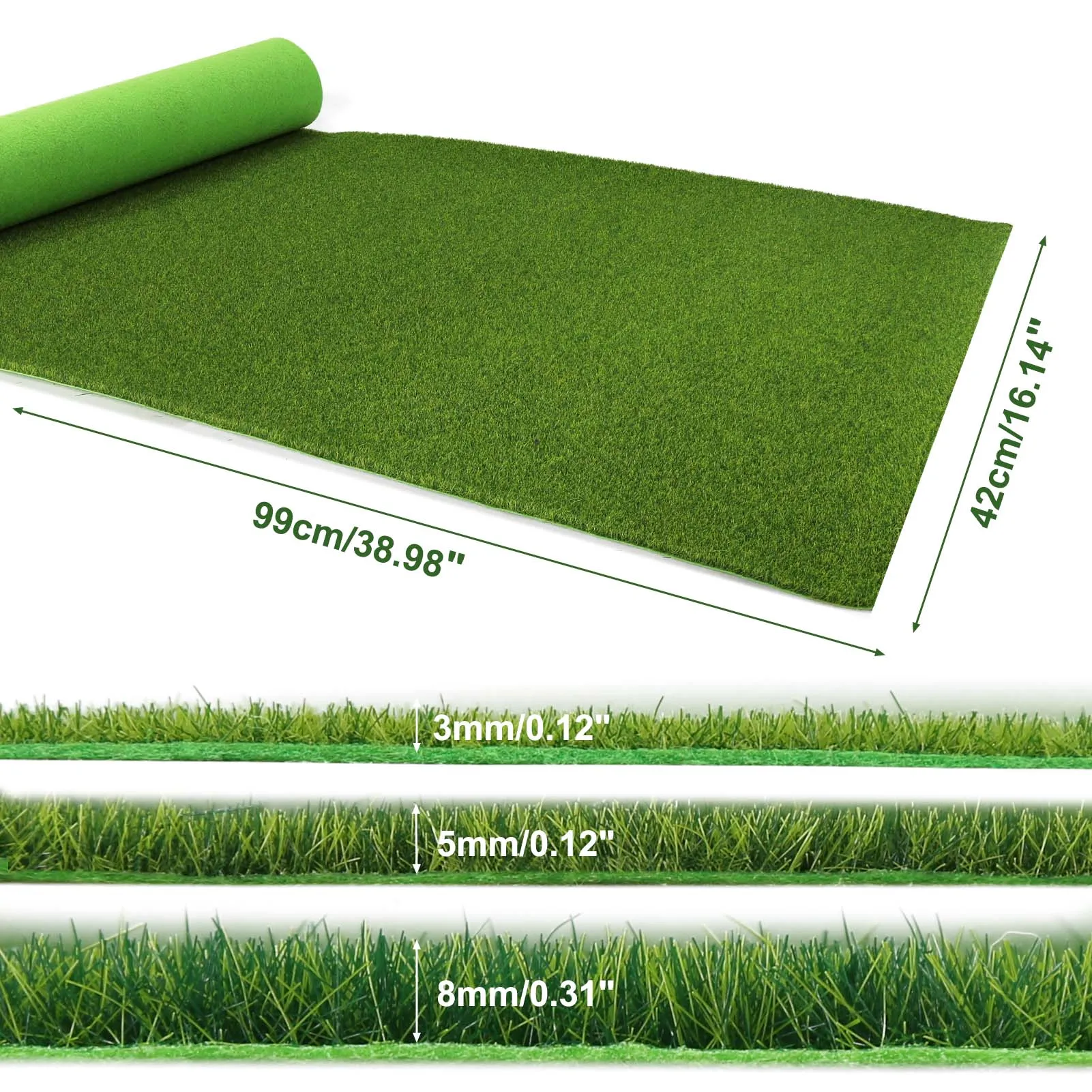 Evemodel-41cm-99cm-Grass-Mat-Felt-Back-3mm-5mm-8mm-Green-Artificial ...
