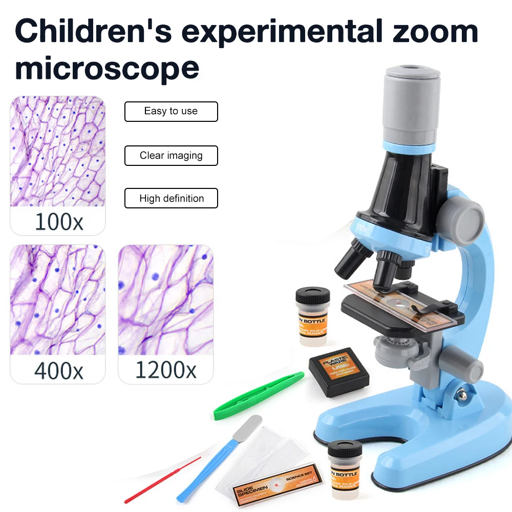 Digital-microscope-for-kids-Biological-Microscope-1200X-LED-Microscopes ...