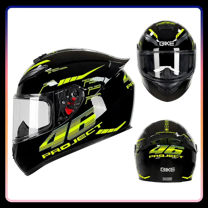 DOT-Approved-Full-Face-Racing-Helmets-HD-Visors-Full-Face-Helmet-for ...