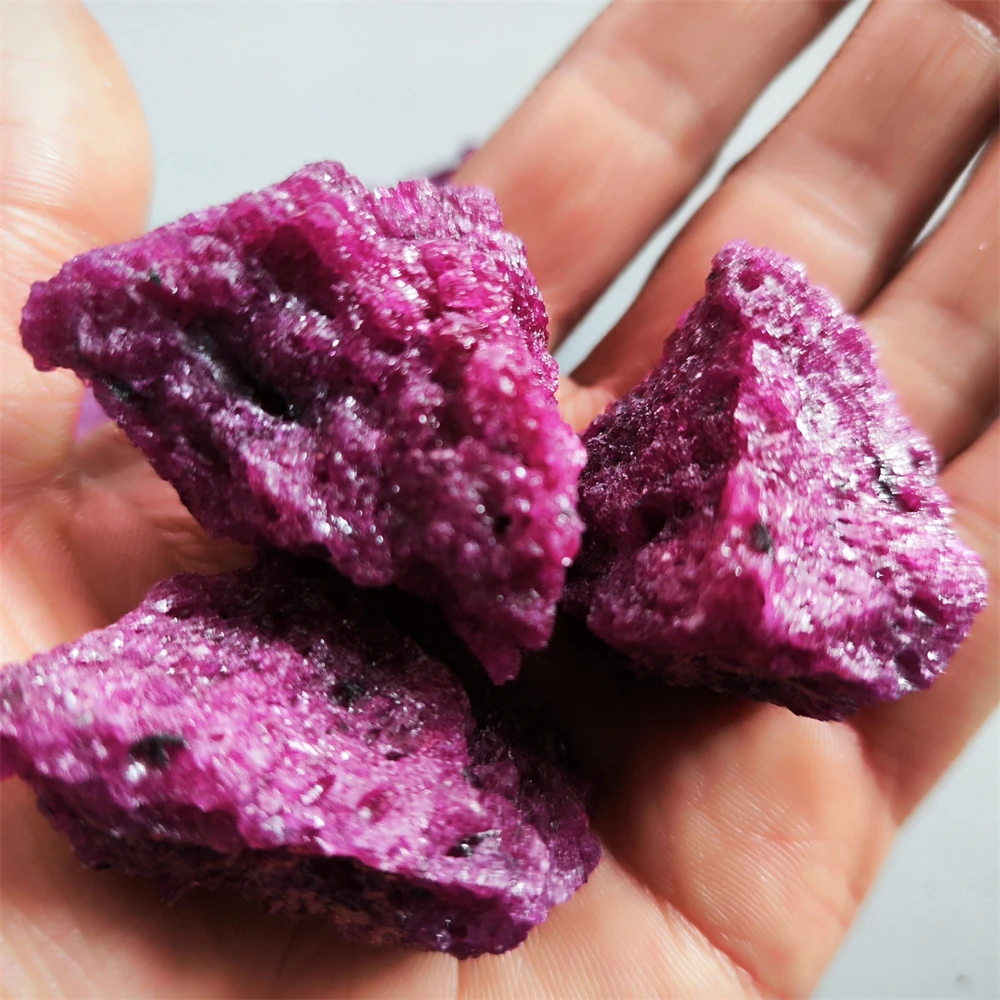 Natural-Red-corundum-Stone-Raw-Stone-Ruby-large-particles-Decorative ...