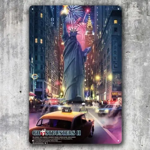 Ghostbusters Retro Horror Movie Metal Poster Tin Sign - 20x30cm Plate ...