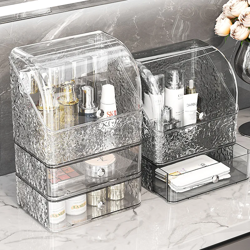 Cosmetics-Storage-Box-Premium-Desktop-Transparent-Drawer-Dust-Skin-Care ...